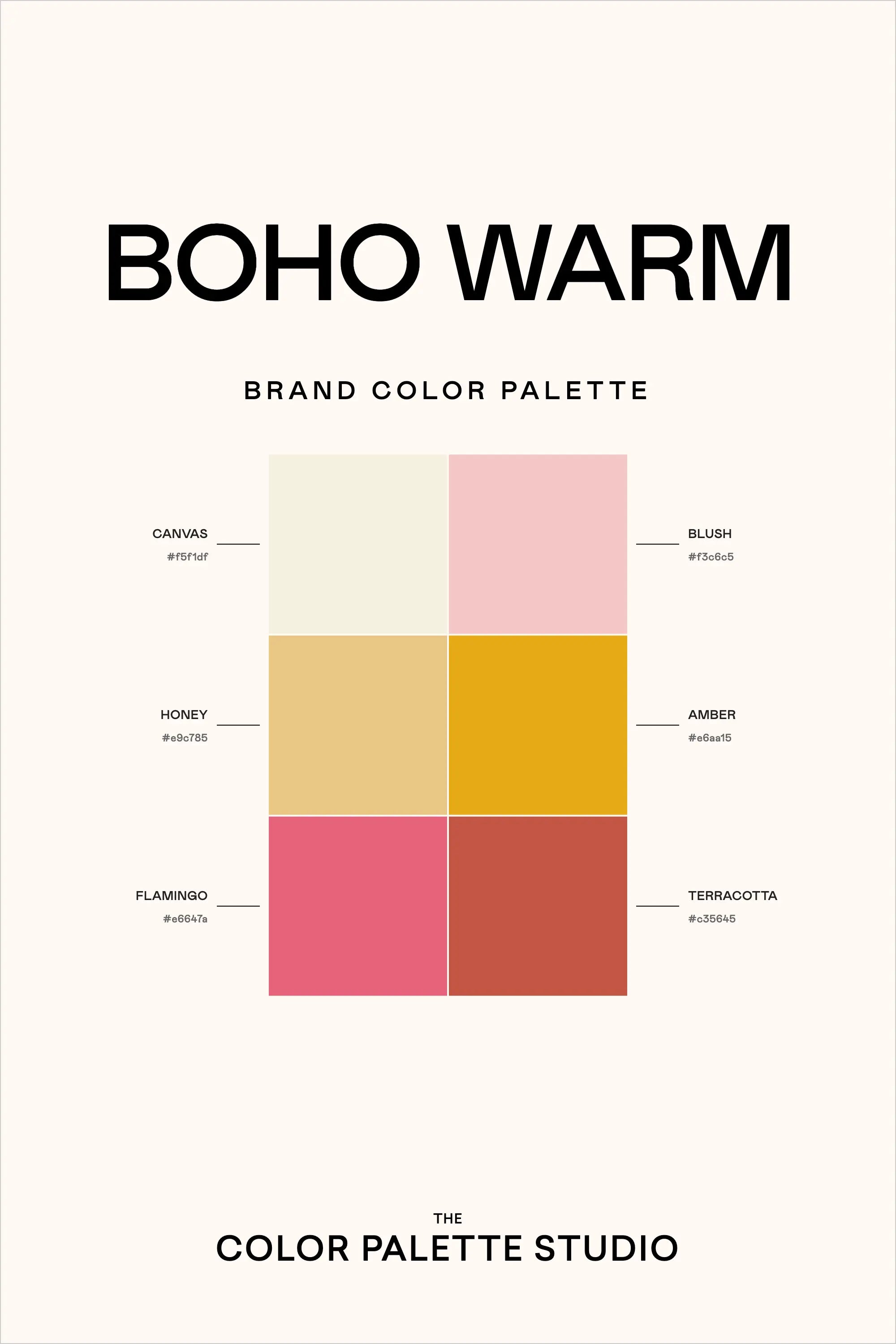 Color Palette: Boho Warm – The Color Palette Studio