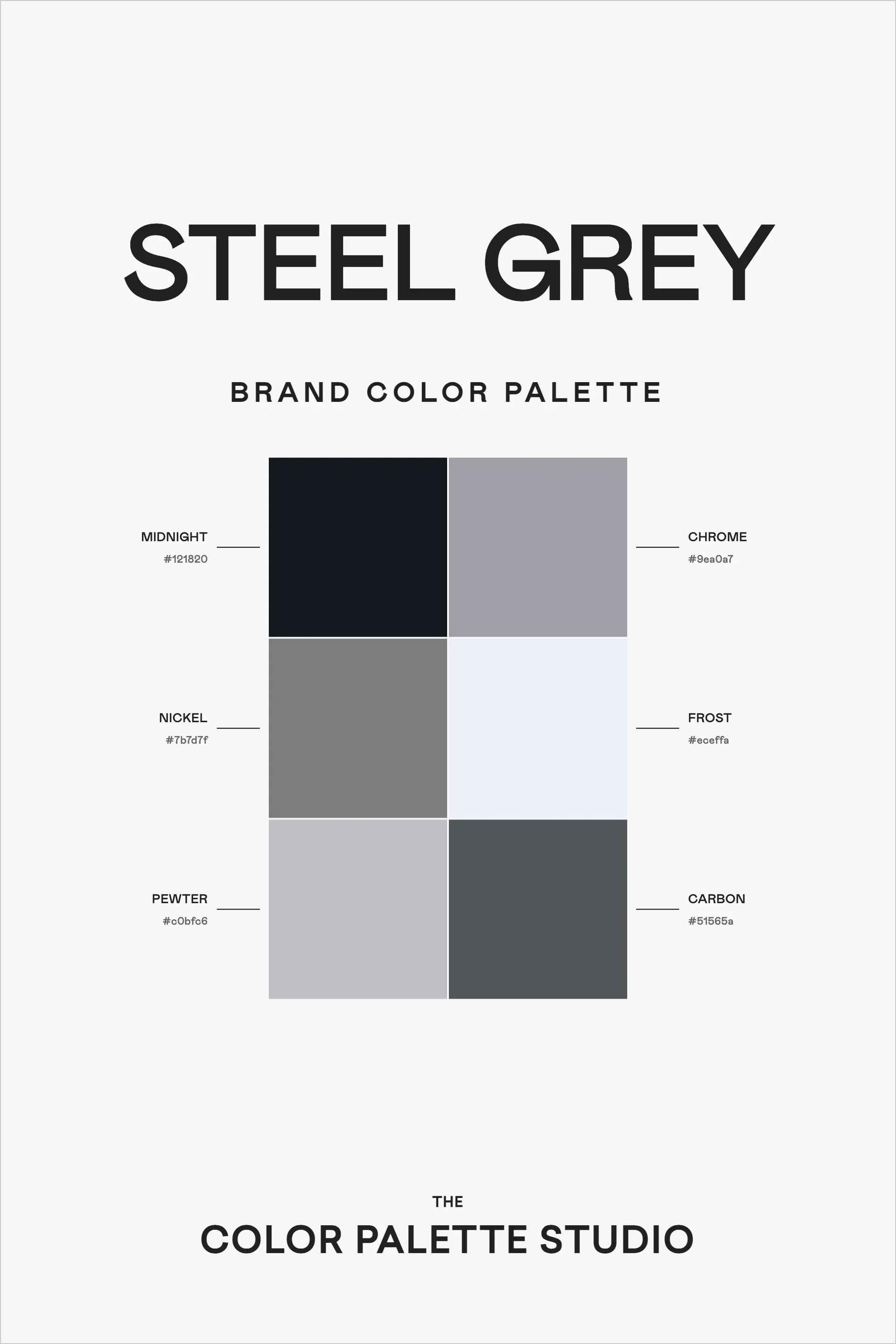 Industrial Elegance: A Monochromatic Steel Grey Color Palette – The ...